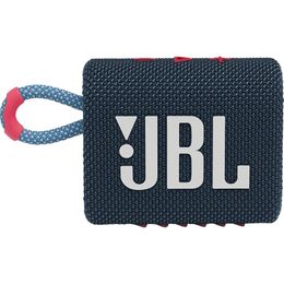 JBL GO3 Bluetooth Lautsprecher, Blau/Pink