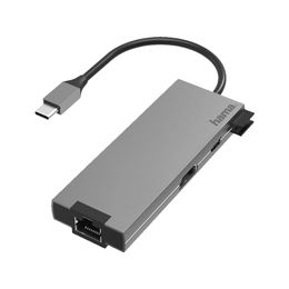 Hama 5 Ports USB-C-Multiport Adapter, Anthrazit
