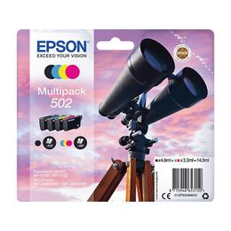 Epson Multipack 502 Schwarz, Blau, Gelb, Magenta (C13T02V64010)