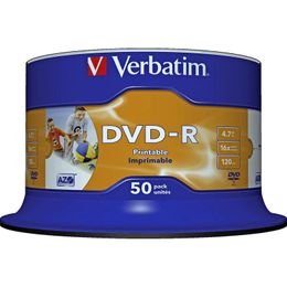 Verbatim 43533 Printable Bedruckbar DVD-R 4,7GB 16X Rohling