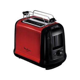 Moulinex LT 261 D Toaster Metallic/Rot/Schwarz (850 Watt, Schlitze: 2)