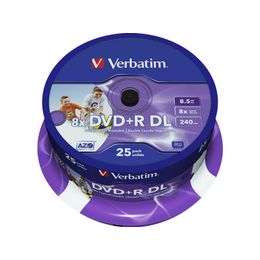 Verbatim 43667 Printable Bedruckbar DVD+R DL 8X Rohling