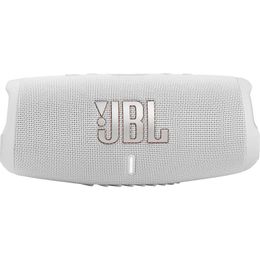 JBL Charge 5 Bluetooth-Lautsprecher, Weiß, Wasserfest