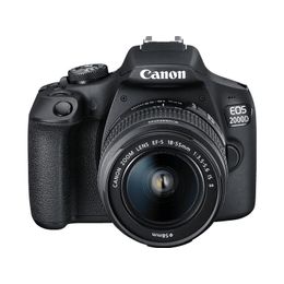 Canon EOS 2000D Kit Spiegelreflexkamera, 24,1 Megapixel, 18-55 mm Objektiv (EF-S, IS II), WLAN, Schwarz