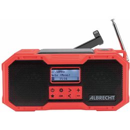 Albrecht DR 112 Radio, DAB+, FM, Bluetooth, Rot