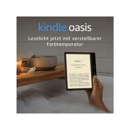 Kindle Oasis mit Leselicht inkl. verstellbarer Farbtemperatur, wasserfest, WLAN, Mit Werbung eBook Reader Grafit
