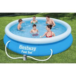 Bestway Fast Set™ Pool-Set, rund, 366x76cm Swimmingpool Mehrfarbig