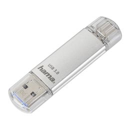 Hama C-Laeta USB-Stick, 256 GB, 70 MB/s, Silber