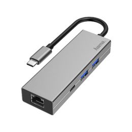 Hama 4 Ports USB-C-Multiport Adapter, Anthrazit