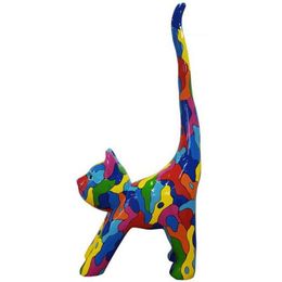 Casa Padrino Skulptur Designer Gartendeko Skulptur Katze Mehrfarbig H. 190 cm