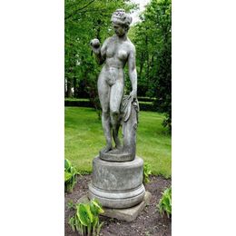 Casa Padrino Skulptur Jugendstil Skulptur Venus mit Apfel Antik Stil Grau 38 x H 118 cm Antikstil Grau