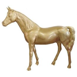 Casa Padrino Skulptur Designer Dekofigur Pferd Gold 220 x H. 190 cm