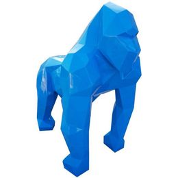 Casa Padrino Skulptur Designer Deko Skulptur Gorilla Affe Blau 118 x 78 x H. 128 cm