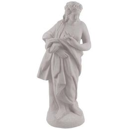 Casa Padrino Skulptur Luxus Jugendstil Deko Skulptur Dame Grau H. 93 cm