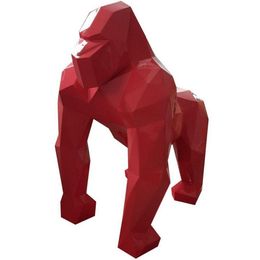 Casa Padrino Skulptur Designer Deko Skulptur Gorilla Affe Rot 118 x 78 x H. 128 cm