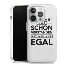 DeinDesign Handyhülle Sprüche Statement Schon verstanden, Apple iPhone 14 Pro Hülle Bumper Case Handy Schutzhülle, weiß
