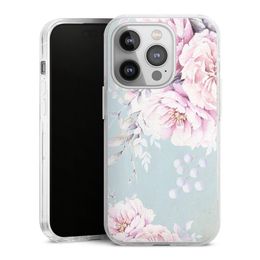 DeinDesign Handyhülle Blume Pastell Wasserfarbe Watercolour Flower, Apple iPhone 14 Pro Hülle Bumper Case Handy Schutzhülle, weiß