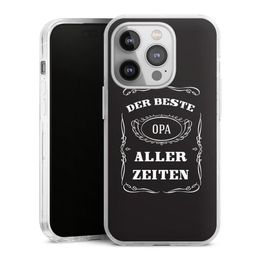 DeinDesign Handyhülle Bester Opa, Apple iPhone 14 Pro Hülle Bumper Case Handy Schutzhülle, weiß