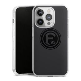 DeinDesign Handyhülle F95 Dunkel F95, Apple iPhone 14 Pro Hülle Bumper Case Handy Schutzhülle, weiß