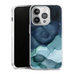 DeinDesign Handyhülle Wasserfarbe Textur Muster Liquid Art Twilight Mood, Apple iPhone 14 Pro Hülle Bumper Case Handy Schutzhülle, weiß