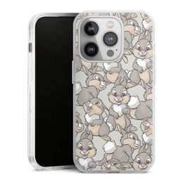 DeinDesign Handyhülle Disney Klopfer Bambi Thumper Pattern, Apple iPhone 14 Pro Hülle Bumper Case Handy Schutzhülle, weiß