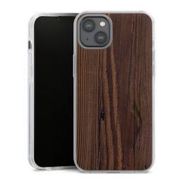 DeinDesign Handyhülle Holzoptik Holz Nussbaum Maserung Holzlook, Apple iPhone 14 Plus Hülle Bumper Case Handy Schutzhülle, weiß