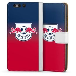 DeinDesign Handyhülle Offizielles Lizenzprodukt RB Leipzig Verlauf RB Leipzig, Huawei P10 Hülle Handy Flip Case Wallet Cover Handytasche Leder, weiß