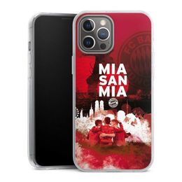 DeinDesign Handyhülle FCB Mia San Mia FC Bayern München FCB - MIA SAN MIA, Apple iPhone 12 Pro Max Hülle Bumper Case Handy Schutzhülle, weiß