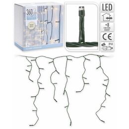 LED-Lichterkette Eiszapfen ,360 LEDs, 230 V~, IP 44, 8 Funktionen, warmweiß