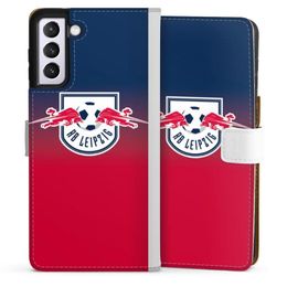 DeinDesign Handyhülle Offizielles Lizenzprodukt RB Leipzig Verlauf RB Leipzig, Samsung Galaxy S21+ 5G Hülle Handy Flip Case Wallet Cover, weiß
