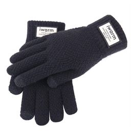 ManKle Strickhandschuhe Damen Winter Handschuhe Warme Touchscreen Gestrickte Fäustlinge