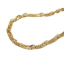 Schmuck Krone Goldkette 1,8mm Singapurkette, 375 Gelbgold, 50cm, Gold 375, goldfarben