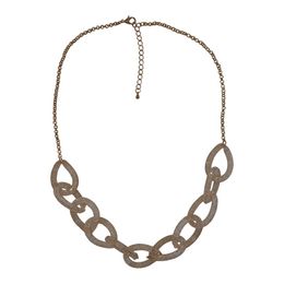 Steuer Modeschmuck Kette Metall Kristall 53,5+7cm Glänzend