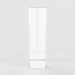 MYCS Aktenregal Weiß - Büroregal: Schubladen in Weiß & Türen in Weiß - Hochwertige Materialien - 77 x 272 x 47 cm, konfigurierbar