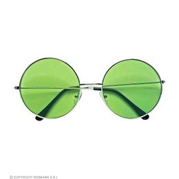 buttinette Brille "Hippie", 6 cm Ø, grün