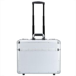 alumaxx 2-Rollen Pilotenkoffer 48 cm Laptopfach silber