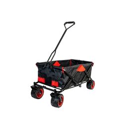 Grafner Bollerwagen Faltbarer Bollerwagen Offroad schwarz/rot Handwagen Klappbar (Stk