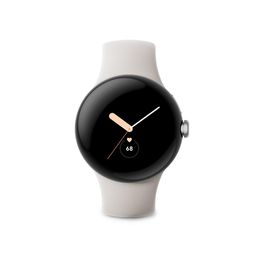 Google Pixel Watch - WLAN Smartwatch - Silber mit Chalk Armband