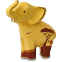 Goebel Sammelfigur Figur Elephant de luxe - "Enkesha" (1 St), gelb|rot
