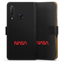 DeinDesign Handyhülle Logo Nasa Weltall Nasa, Huawei Honor 20 Lite Hülle Handy Flip Case Wallet Cover, schwarz