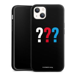 DeinDesign Handyhülle Die drei ??? Logo Offizielles Lizenzprodukt Drei Fragezeichen Logo, Apple iPhone 13 Silikon Hülle Premium Case Handy Schutzhülle