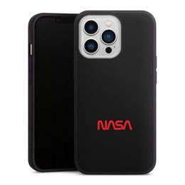 DeinDesign Handyhülle Logo Nasa Weltall Nasa, Apple iPhone 13 Pro Silikon Hülle Premium Case Handy Schutzhülle, schwarz