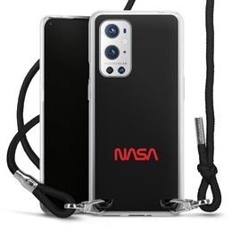 DeinDesign Handyhülle Logo Nasa Weltall Nasa, OnePlus 9 Pro Handykette Hülle mit Band Case zum Umhängen, weiß