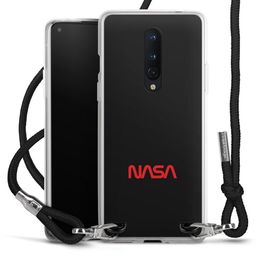 DeinDesign Handyhülle Logo Nasa Weltall Nasa, OnePlus 8 Handykette Hülle mit Band Case zum Umhängen Cover mit Kette, weiß