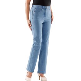Dehnbund-Jeans Casual Looks Gr. 46, Normalgrößen, blau (blue, bleached) Damen Jeans