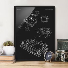 Bild mit Rahmen Gaming Anatomy Klassiker in Schwarz II