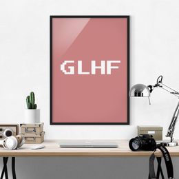 Bild mit Rahmen Gaming Kürzel GLHF