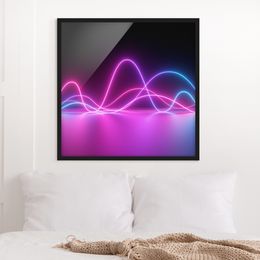 Bild mit Rahmen Neonwellen