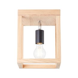 Brilliant Lampe, Nerea Deckenleuchte 1flg eiche ge&ouml;lt, Holz/Metall, 1x A60, E27, 15W,Normallampen (nicht enthalten)