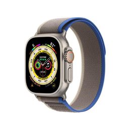 Apple Watch Ultra GPS + Cellular 49mm Titanium Case with Blue/Gray Trail Loop - S/M